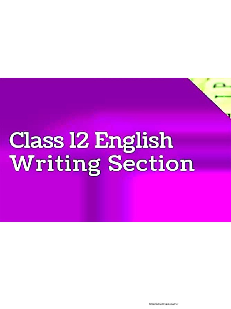 12th English Letter Writing | PDF