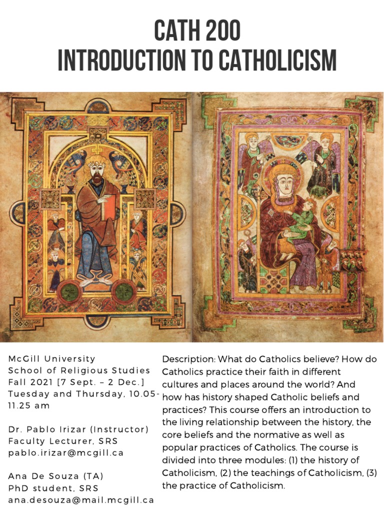 Cath200 Introduction To Catholicism Fall2021 | PDF | Catholic Church ...