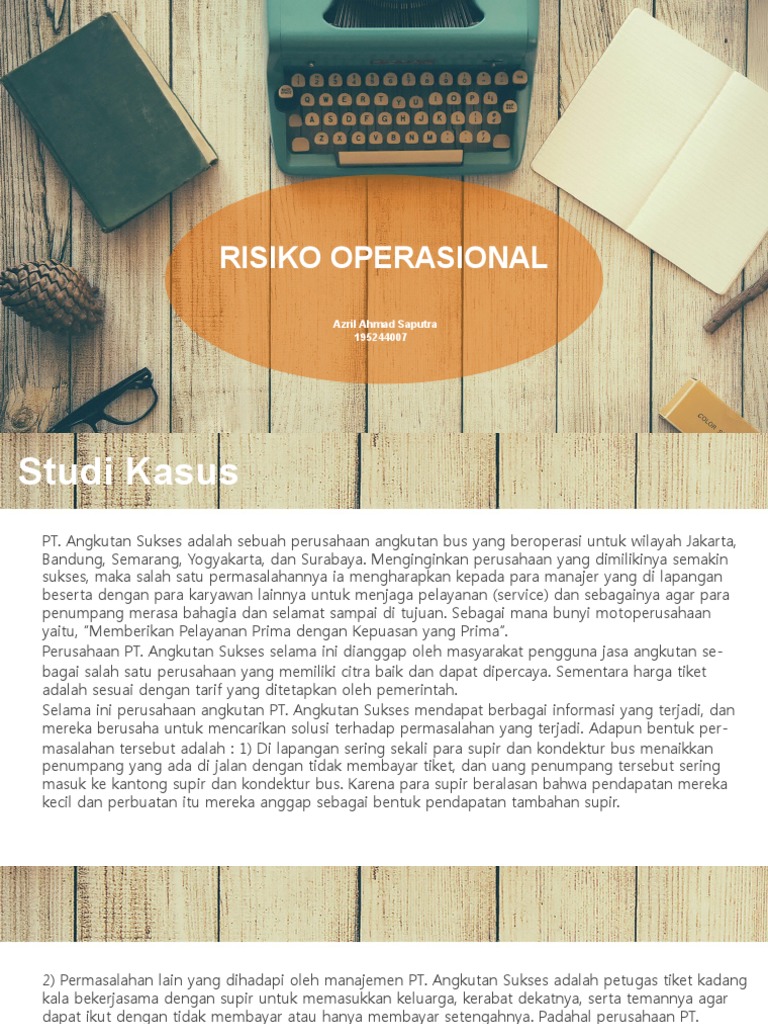 Azril Ahmad Saputra - Risiko Operasional | PDF | Karier & Perkembangan ...