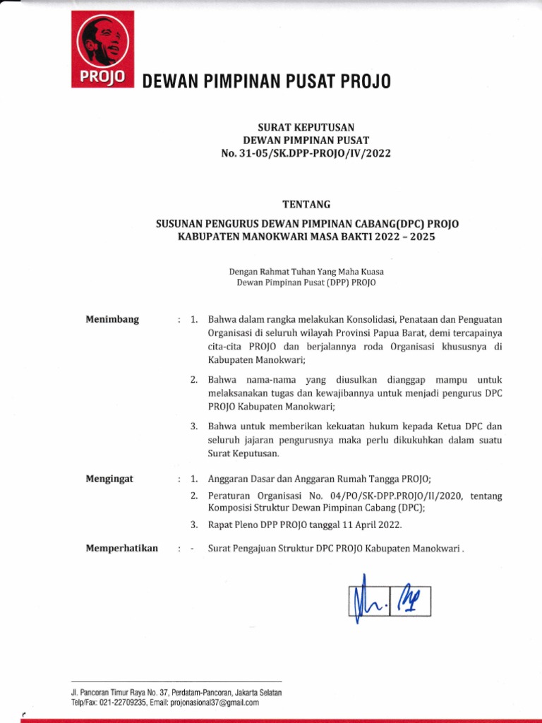 SK DPC Kab. Manokwari | PDF