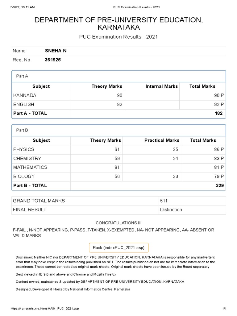 Department of Pre-University Education, Karnataka: PUC Examination ...