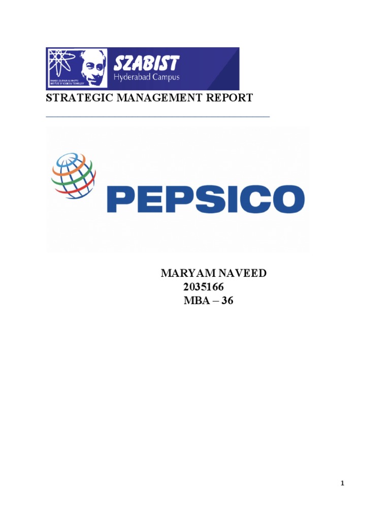 Pepsico Report | PDF | Pepsi Co | Pepsi