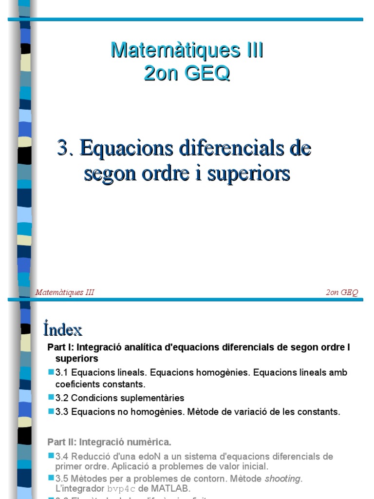 Edos de 2ono I Ordre Superior Part I | PDF