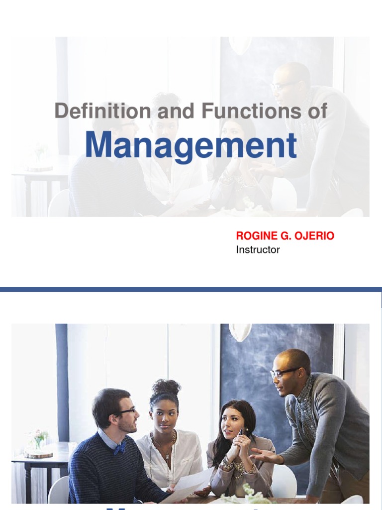 Management: Definitions and Functions | PDF | Efficiency | Human Resources