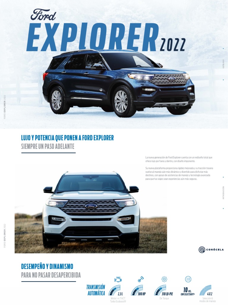 Ford Explorer 2022 Catalogo Descargable | PDF | Aplicación movil | Teléfonos móviles