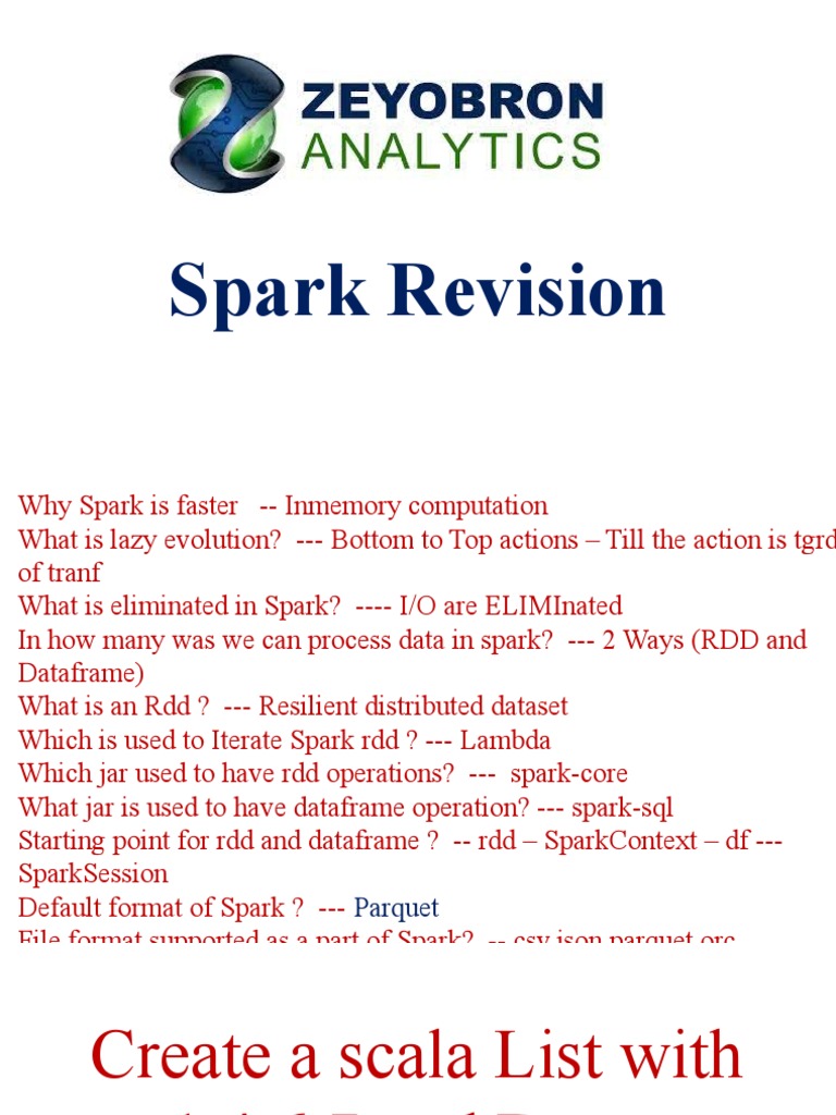 Spark Revision | PDF | Computers