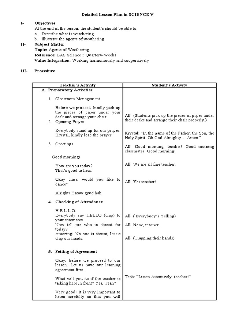 Agents of Weathering: A Detailed Lesson Plan on the Forces that Break ...