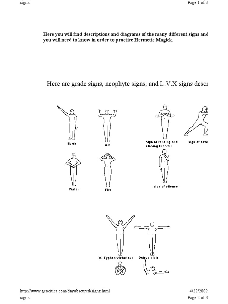 Here Are Grade Signs, Neophyte Signs, and L.V.X Signs Descr | PDF