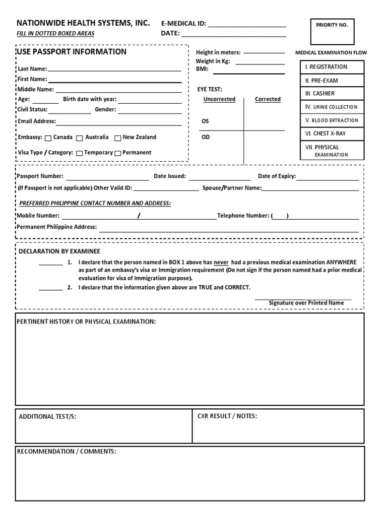 Nationwide Health Systems, Inc.: DATE | PDF | Travel Visa | Passport