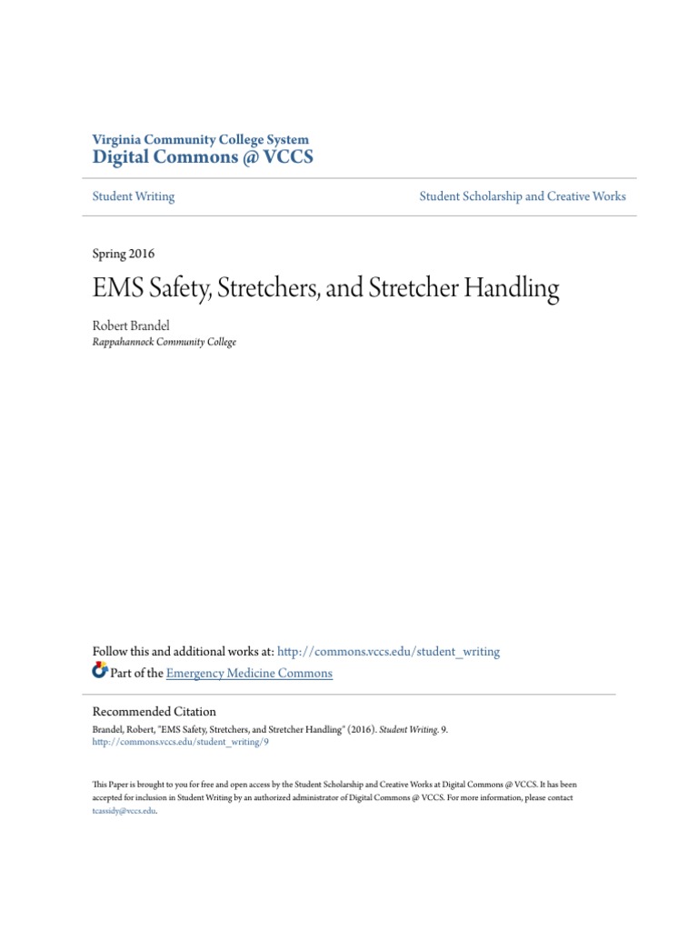 EMS Safety Stretchers and Stretcher Handling | PDF | Emergency Medical ...