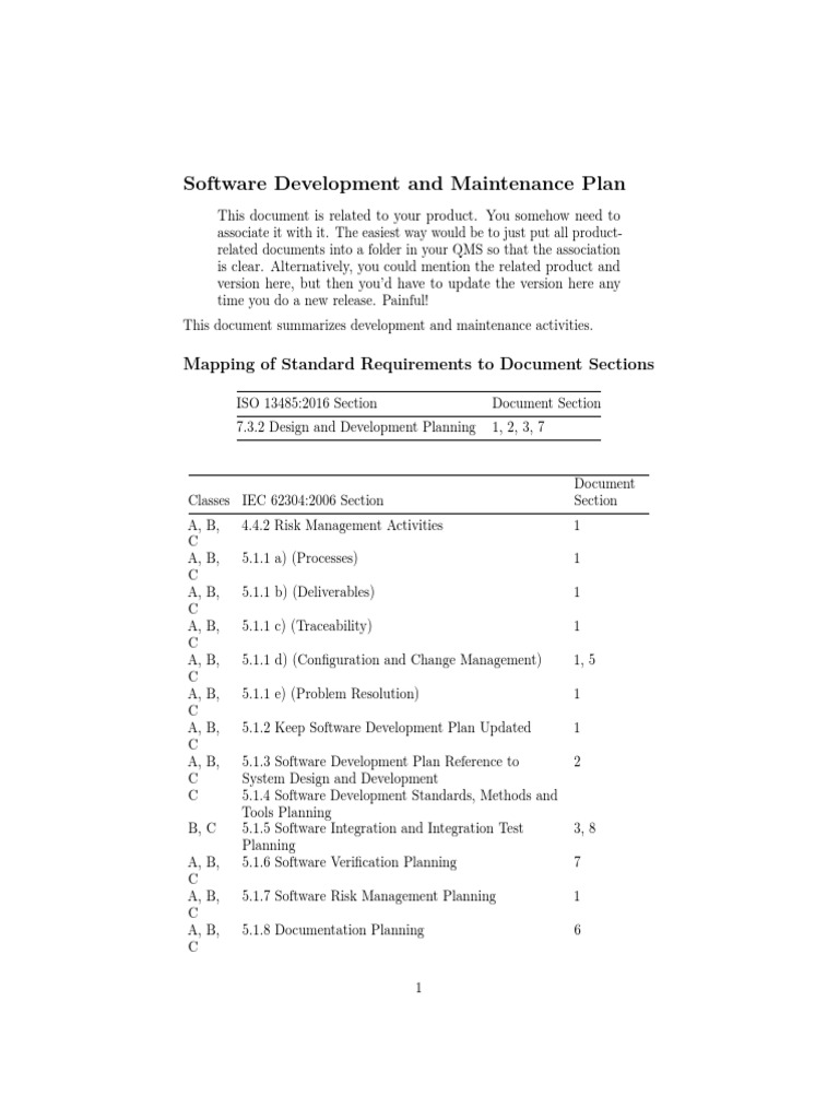 Software Development Maintenance Plan | PDF | Source Code | Version Control