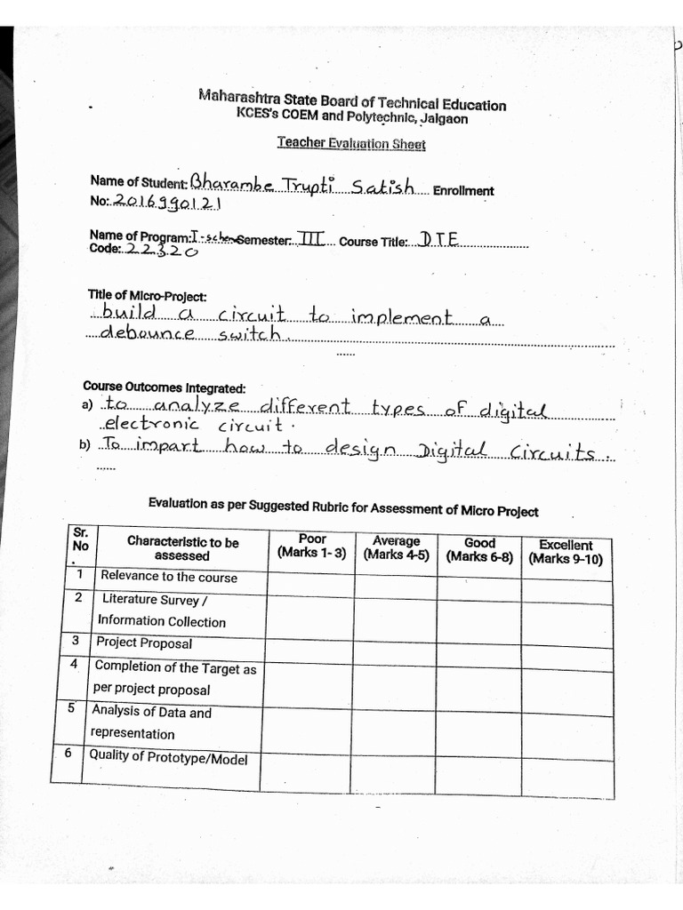 DTE Micro Project | PDF