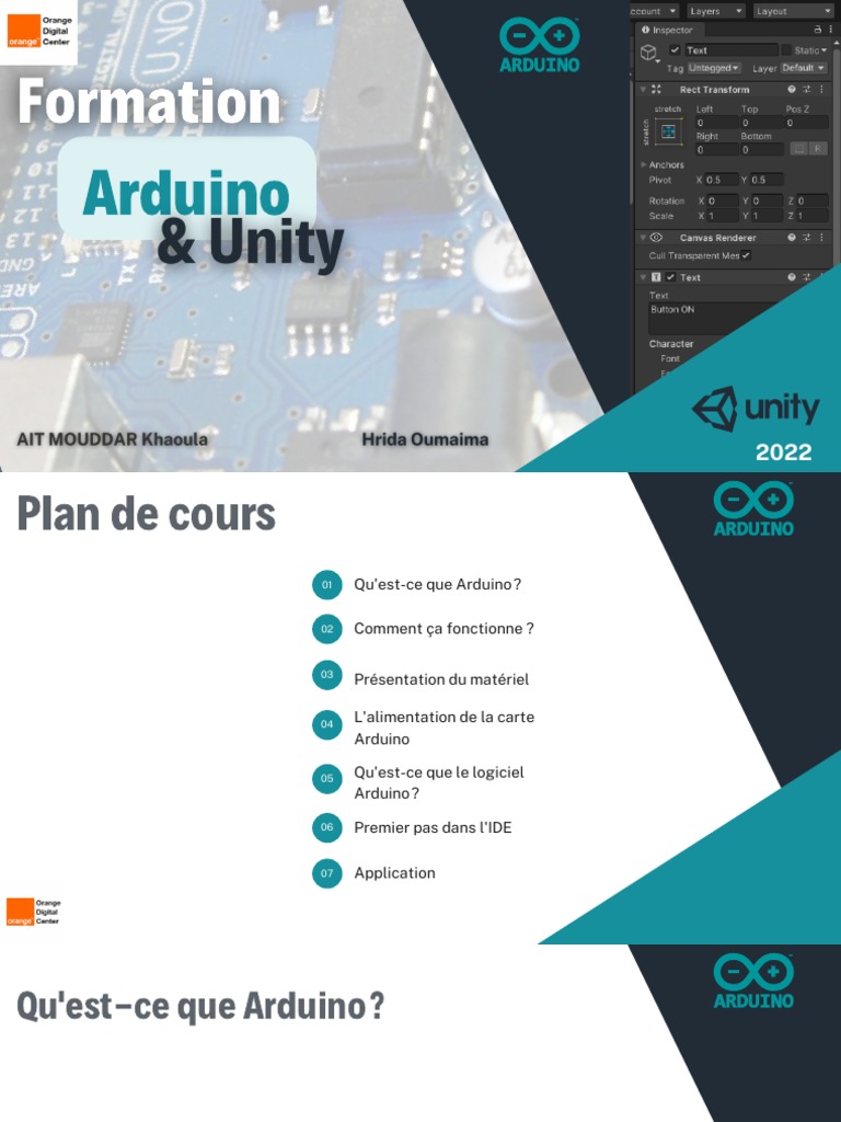 Cours ArduinoUnity | Unduh gratis PDF | Arduino | Microcontrôleur