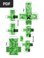 Minecraft Steve Papercraft Template | PDF