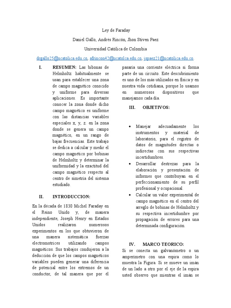 Laboratorio Ley de Faraday | PDF | Transformador | Inductor
