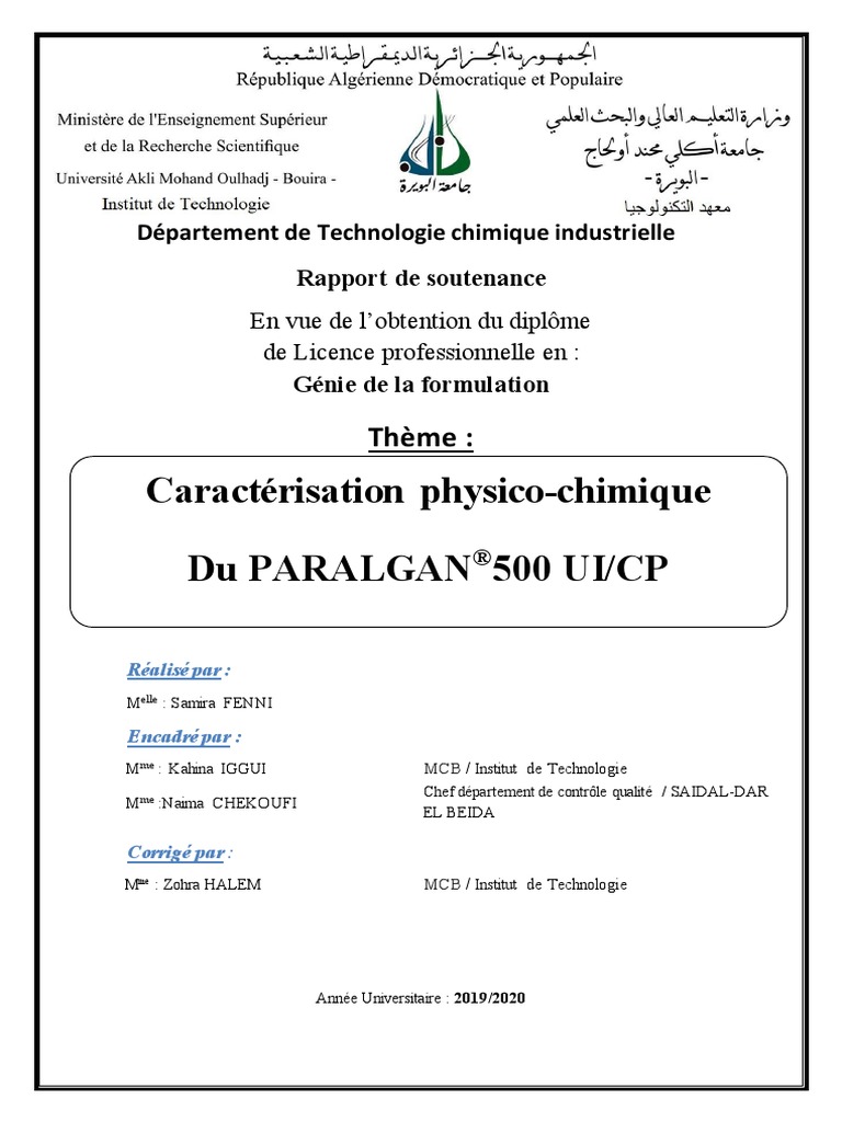 Caractérisation Physico-Chimique | PDF | Pharmacologie | Soins de santé