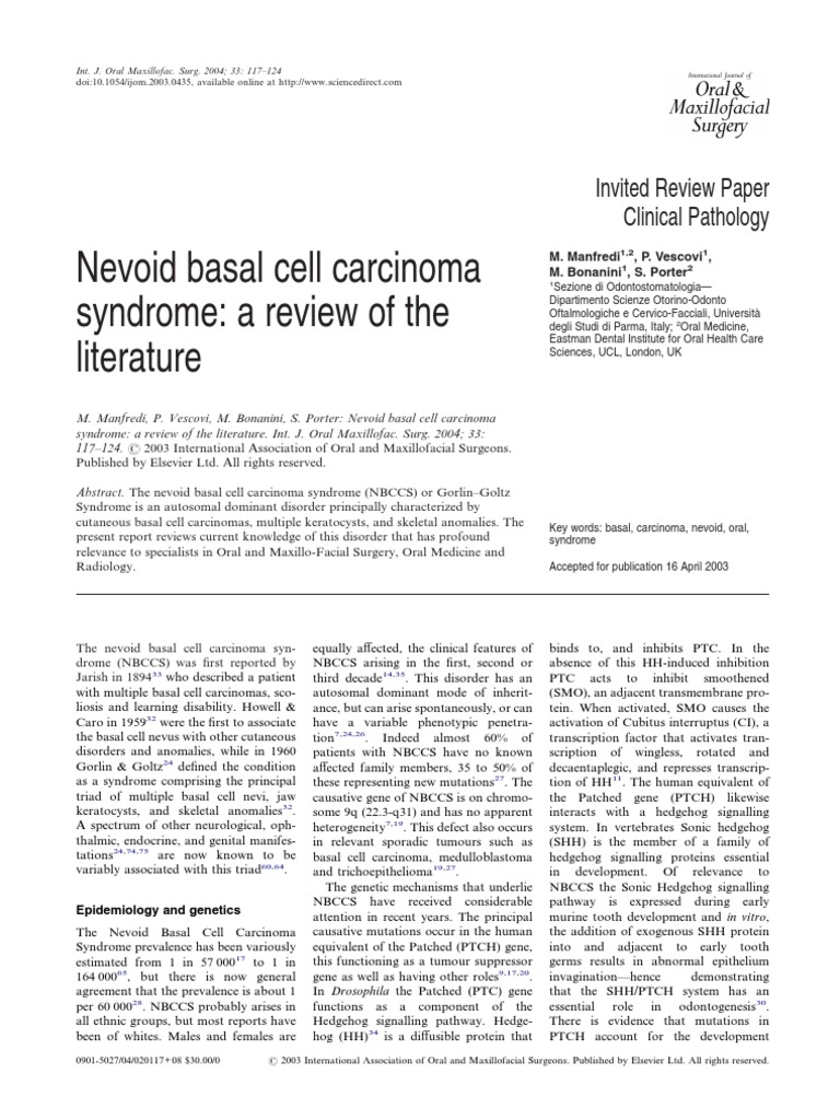 Nevoid Basal Cell Carcinoma Syndrome 2 | PDF | Clinical Medicine ...