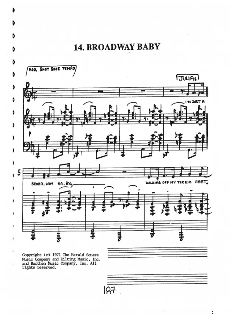 Broadway Baby | PDF
