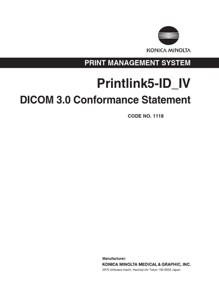 Printlink5-ID - IV DICOM 3.0 Conformance Statement | PDF | Bit | Computer Data