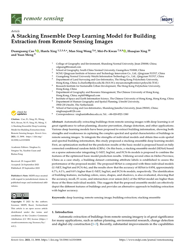 Remote Sensing: A Stacking Ensemble Deep Learning Model For Building ...