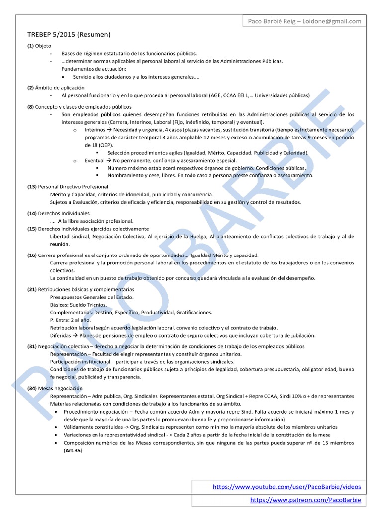 Resumen Trebep | PDF