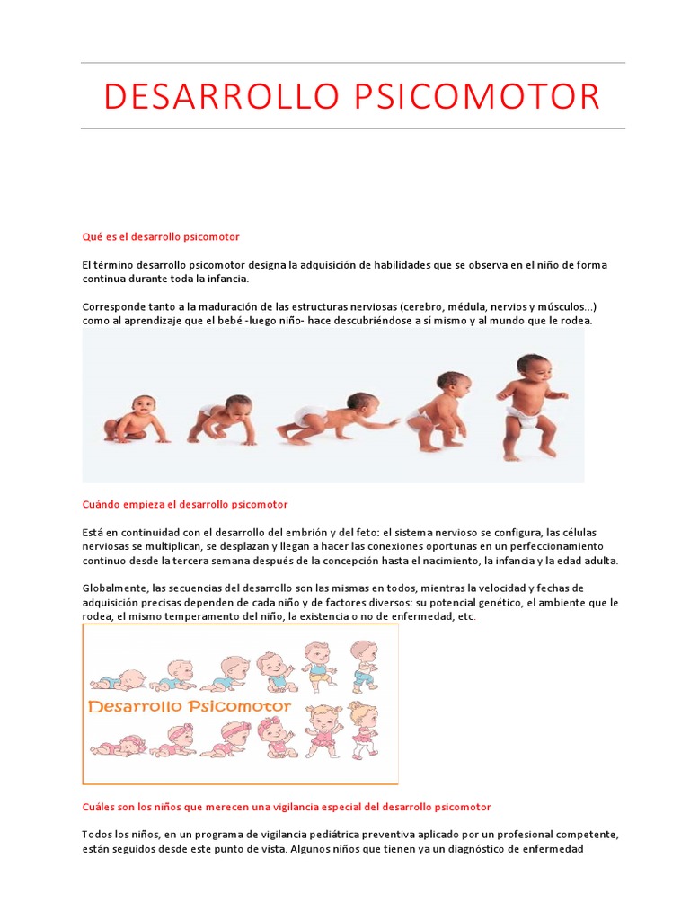 Desarrollo Psicomotor | PDF | Inteligencia | Cerebro