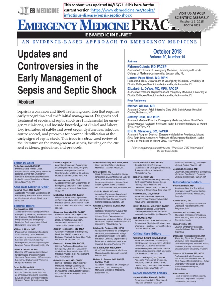 Sepsis And Septic Shock Pdf Sepsis Shock Circulatory