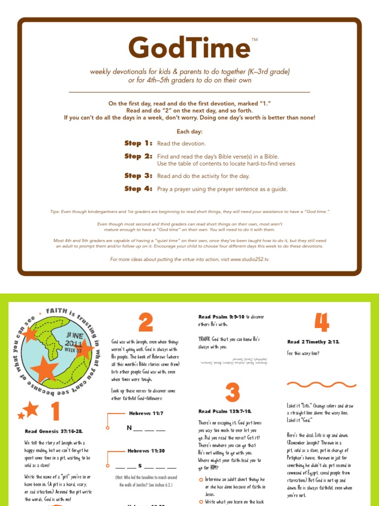 June Week 3: God Time Card | PDF | Religious Texts | Bible Content