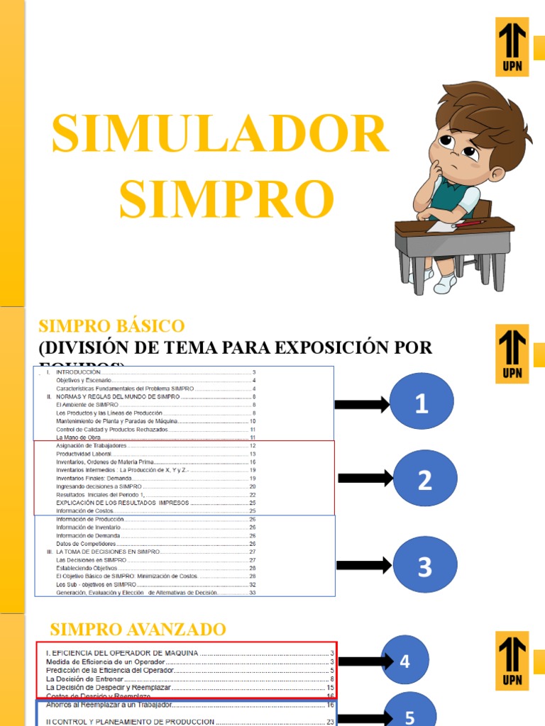 Simulador SIMPRO UPN: Exposición por Equipos | PDF | Informática