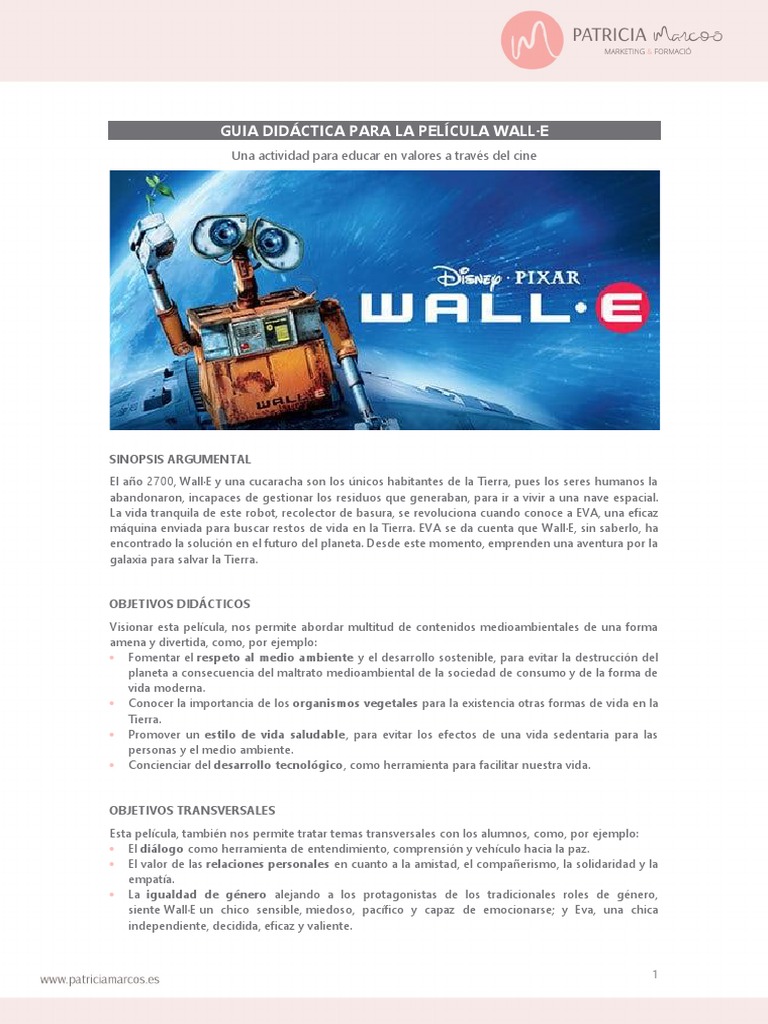 Guía Didáctica Película Wall E ES | PDF | Residuos
