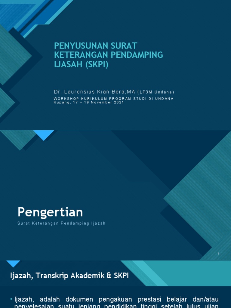 SKPI Undana 2021 | PDF | Karier & Perkembangan