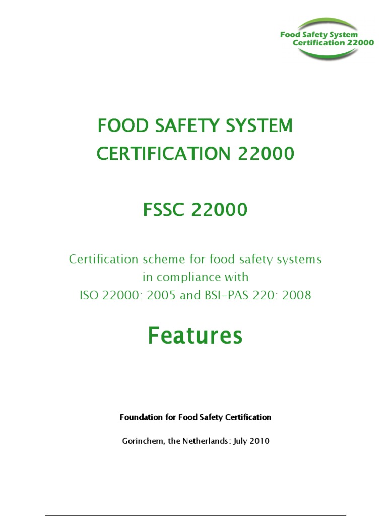Features FSSC 22000 | PDF | Food Safety | Foods