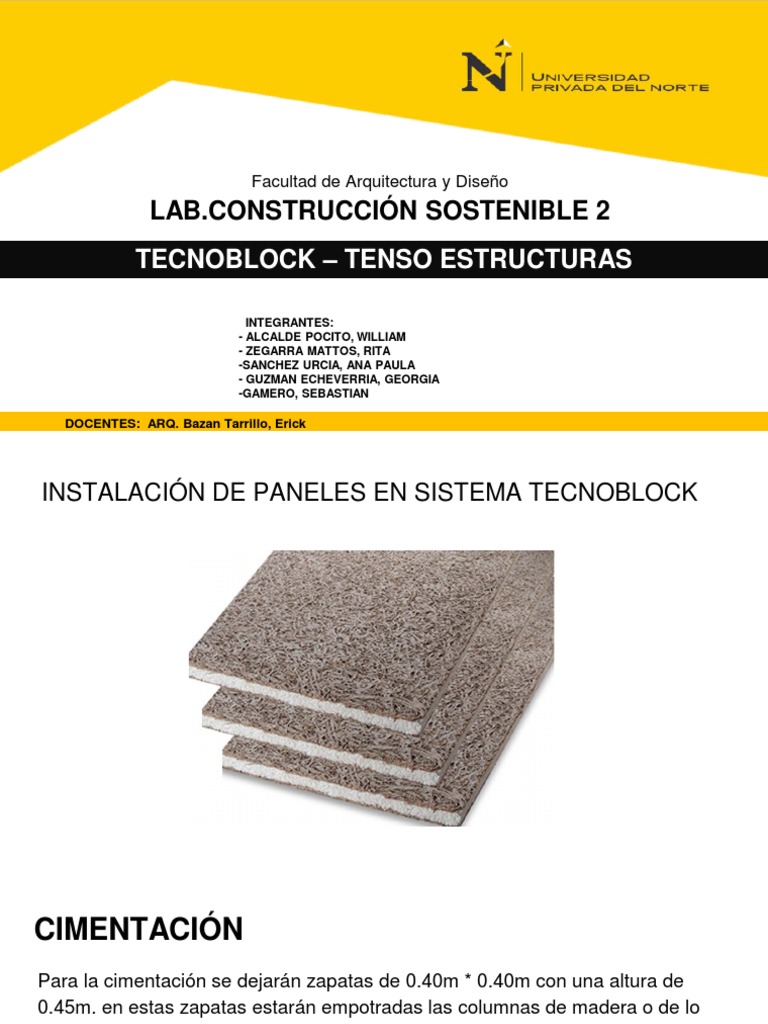 Tecnoblock y Tenso Estructuras | PDF | Madera | Materiales