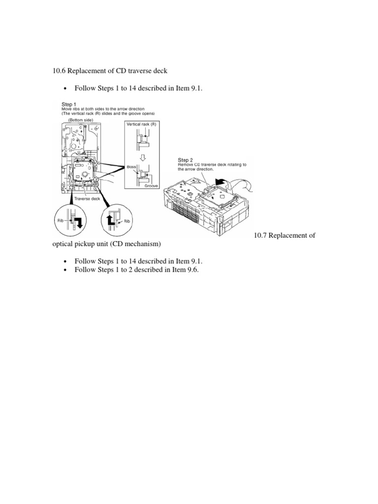 Panasonic SA-PM27 CD Mechanism Repair Guide | PDF | Gear | Belt ...