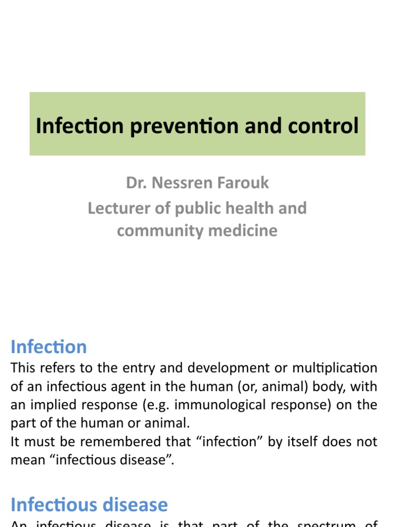 1 Infection Prevention and Control | PDF | Disinfectant | Infection