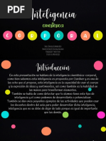 Inteligencia Corporal Kinestesica | PDF | Movimiento (física) | Aprendizaje