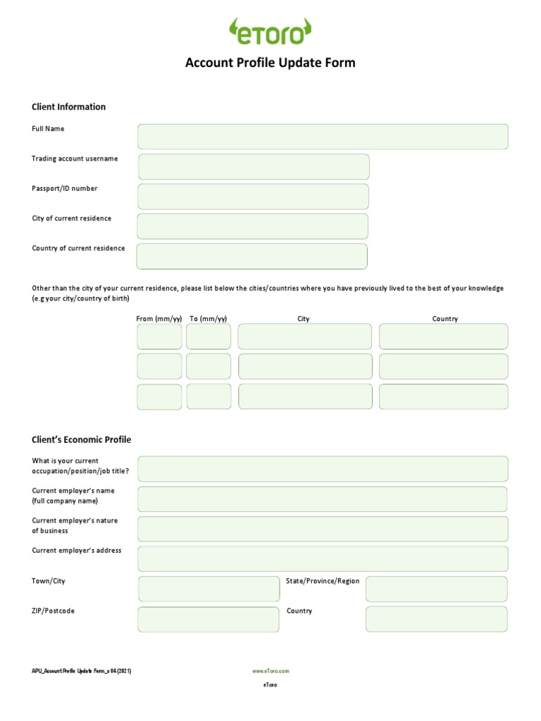 APU-Account Update Form | Download Free PDF | Government | Public Law