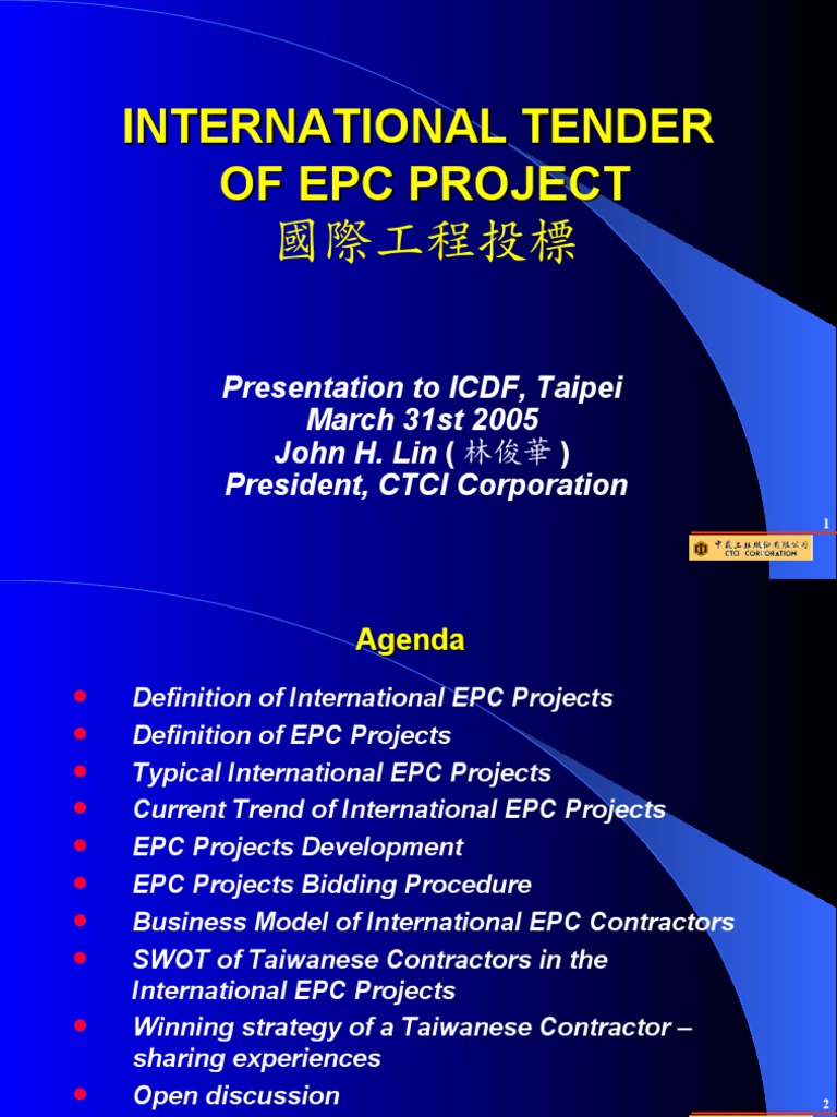 International Tender of Epc Project | PDF | Project Finance | Economies