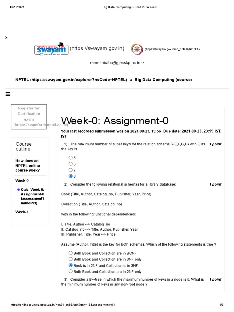 Big Data Computing Assignment 0 Pdf Internet Protocols Hypertext Transfer Protocol 