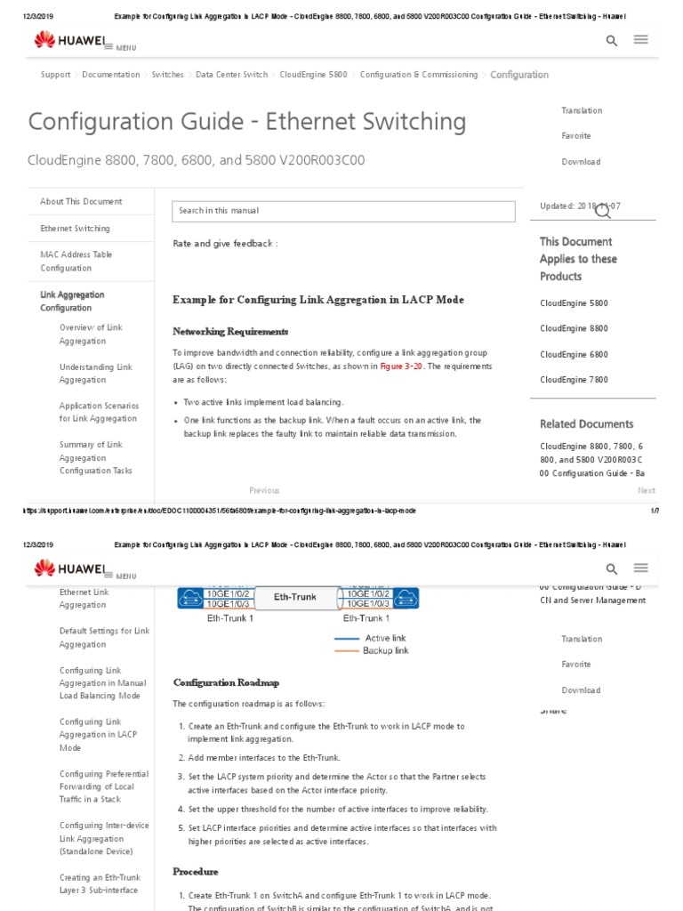 Configuration Guide - Ethernet Switching: Cloudengine 8800, 7800, 6800, and 5800 V200R003C00 ...
