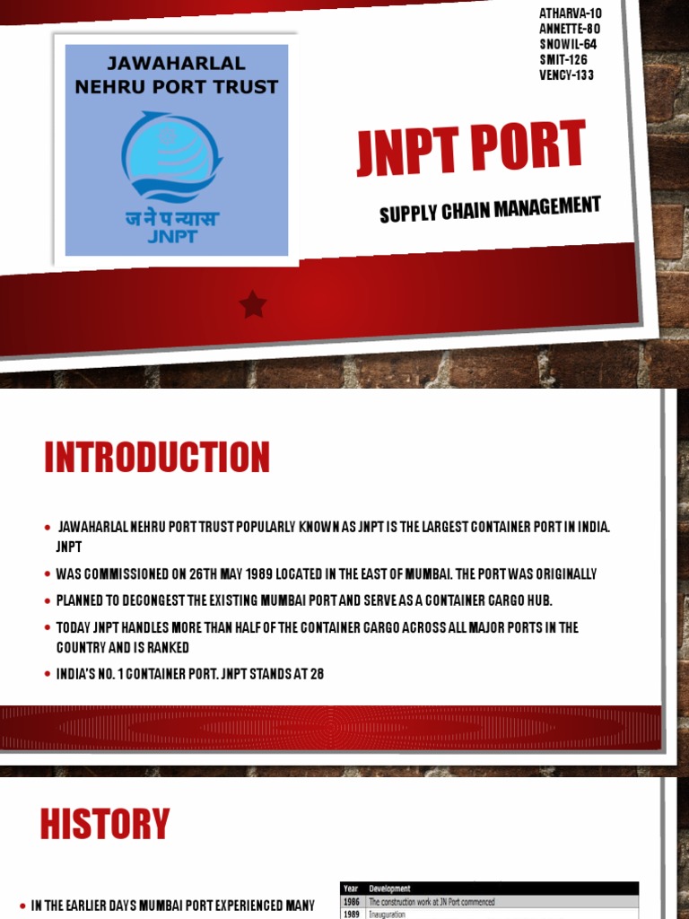 GRP-1 JNPT Port SCM (10,64,80,126,133) | PDF | Transport | Economies