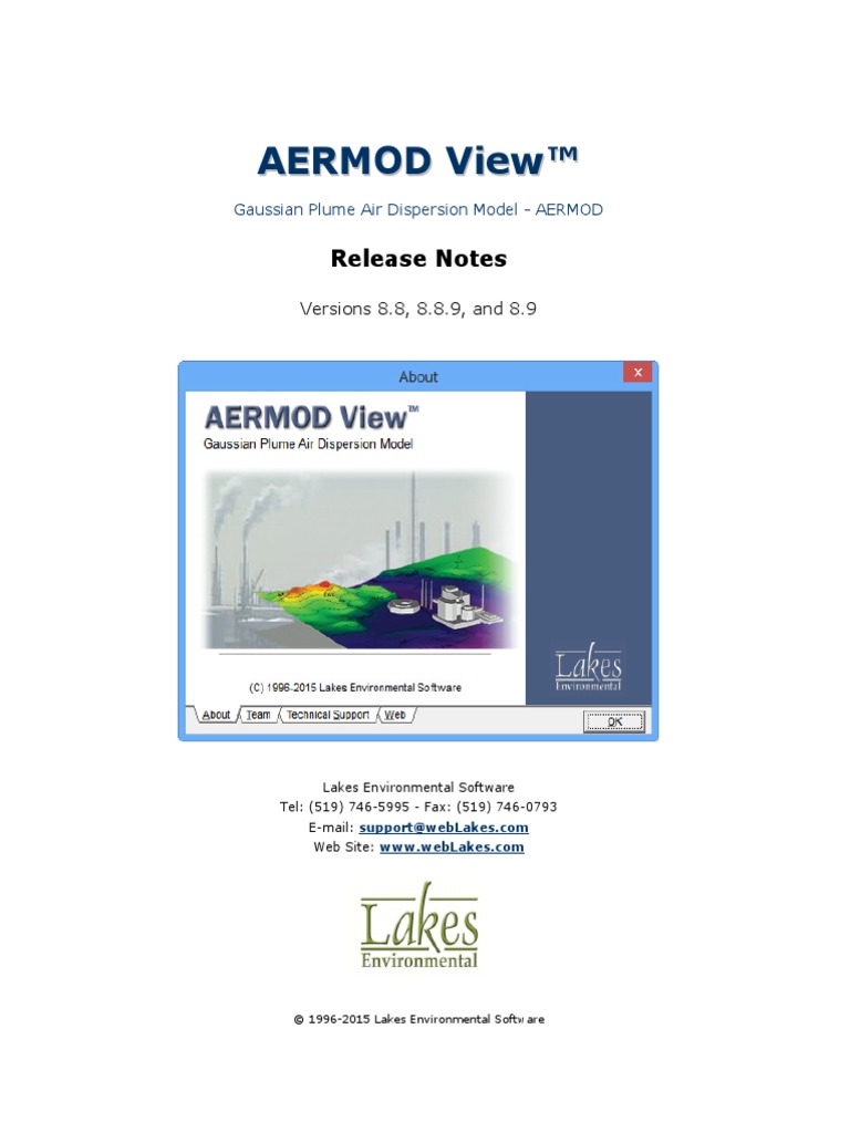 AERMOD View Release Notes V.8.9 | PDF | Internet & Web | World Wide Web