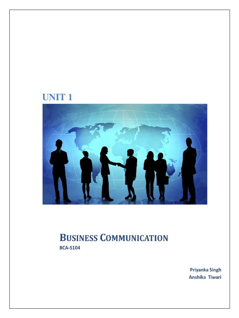Bca Business Communication Unit 1 Pdf Communication