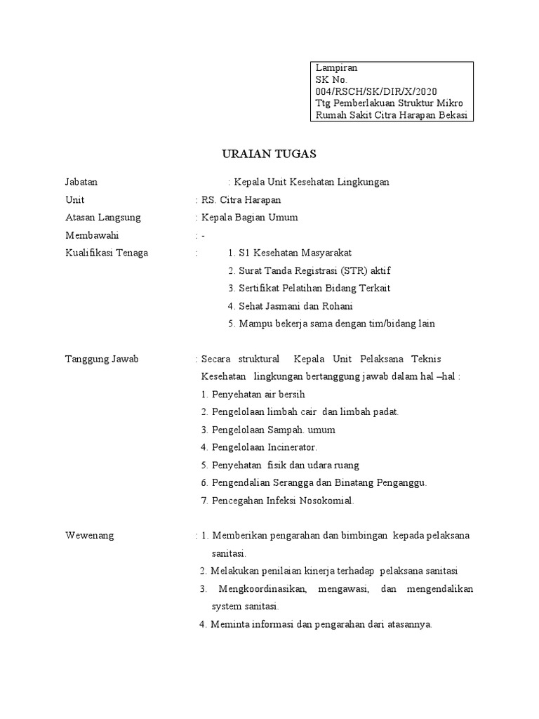 Uraian Tugas Kesling | PDF