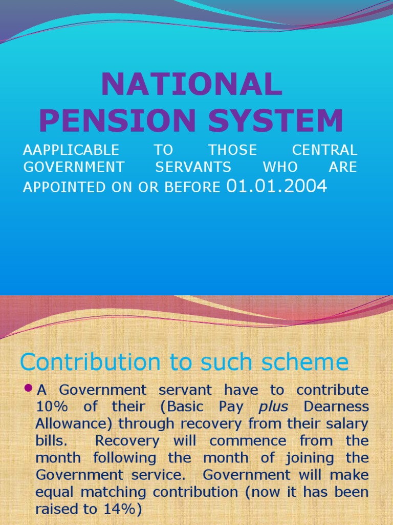 National Pension System | PDF | Pension | Employment Compensation