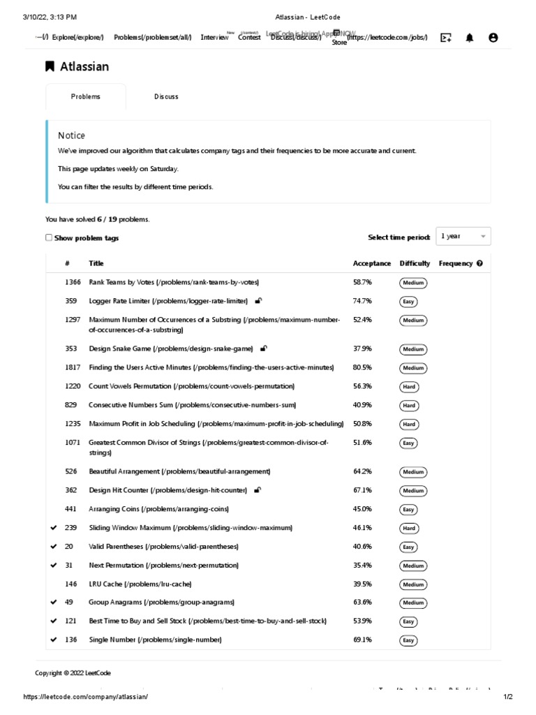 Atlassian - LeetCode | PDF | Computing | Computer Science
