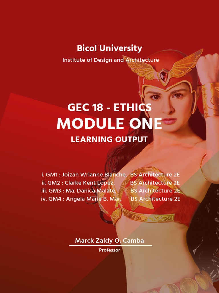 Module One: Gec 18 - Ethics | PDF | Rodrigo Duterte | Applied Ethics