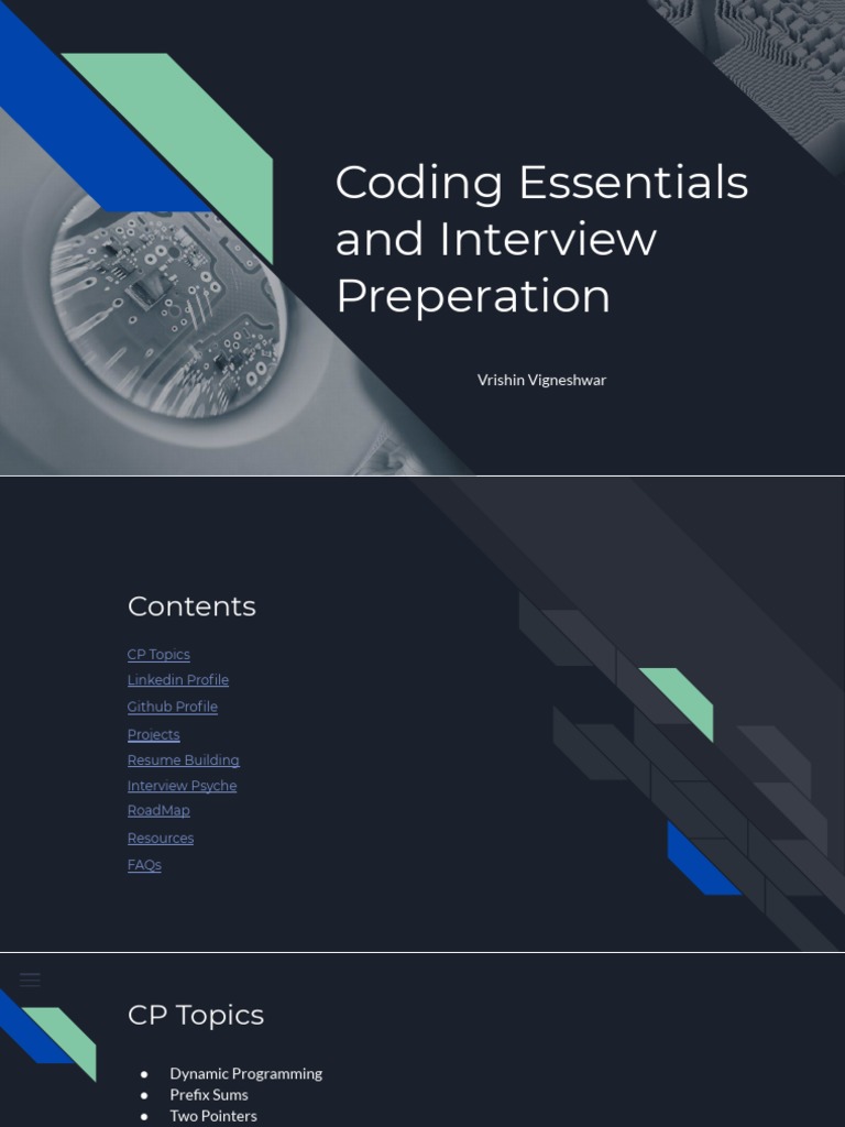 Coding Essentials And Interview Preperation Vrishin Vigneshwar Descargar Gratis Pdf