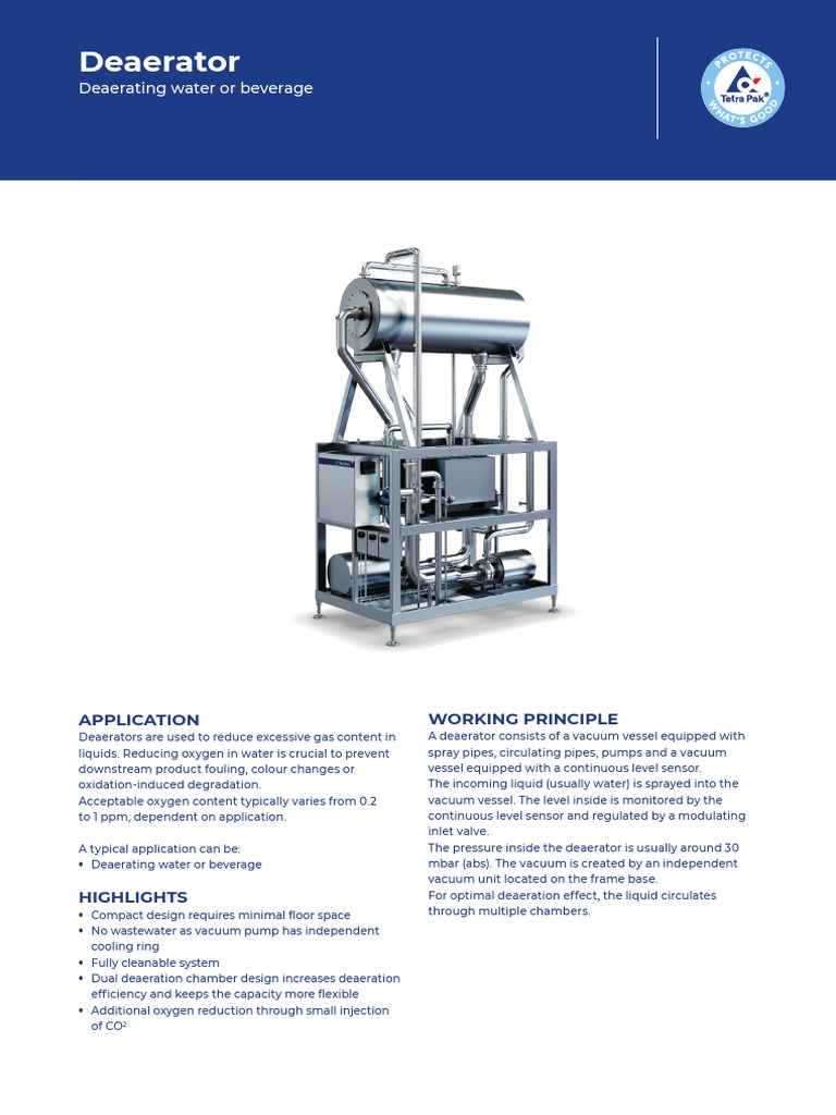 Deaerator: Deaerating Water or Beverage | PDF | Vacuum | Pump