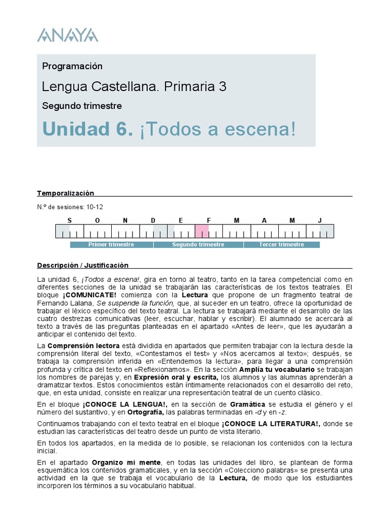 LenguaCas3p Ext U06 | PDF | Aprendizaje | Comprensión lectora